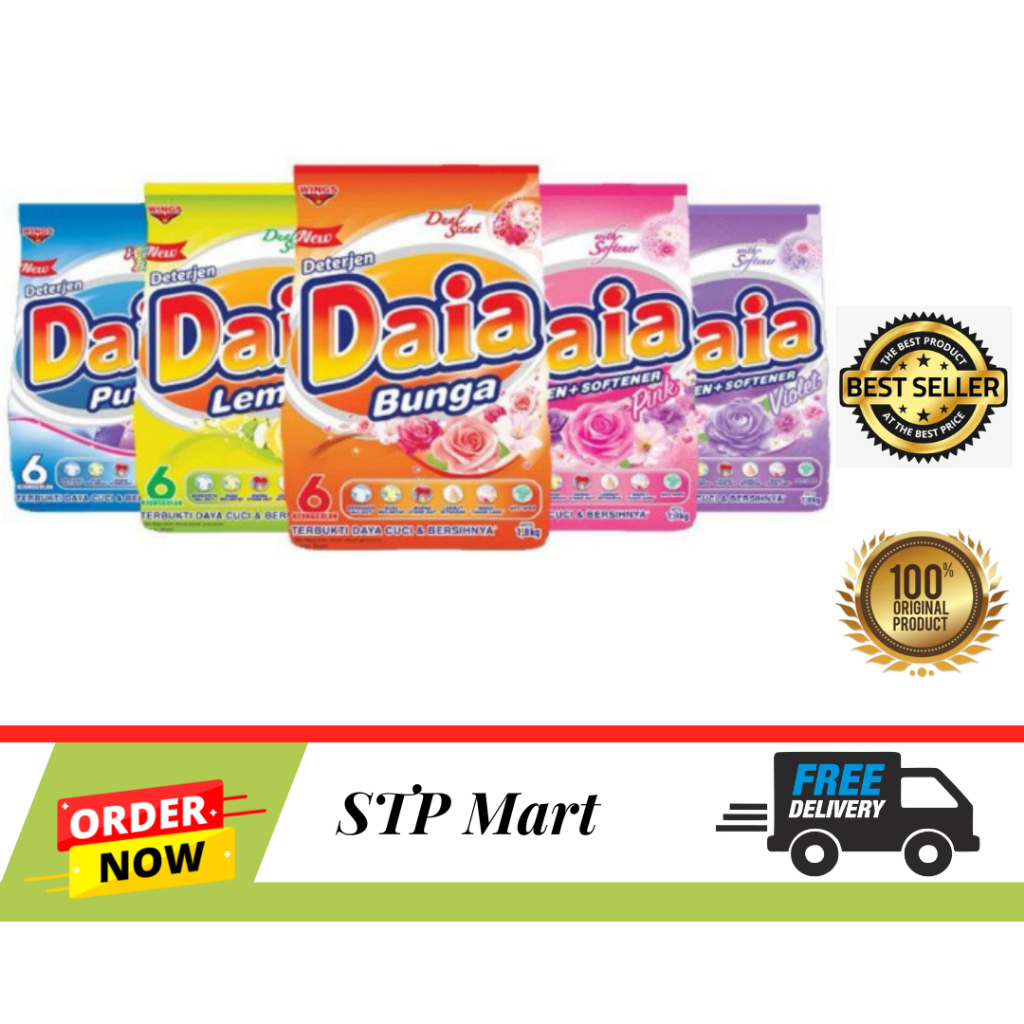 Jual DAIA Deterjen Bubuk + Softener 1,5KG | Shopee Indonesia