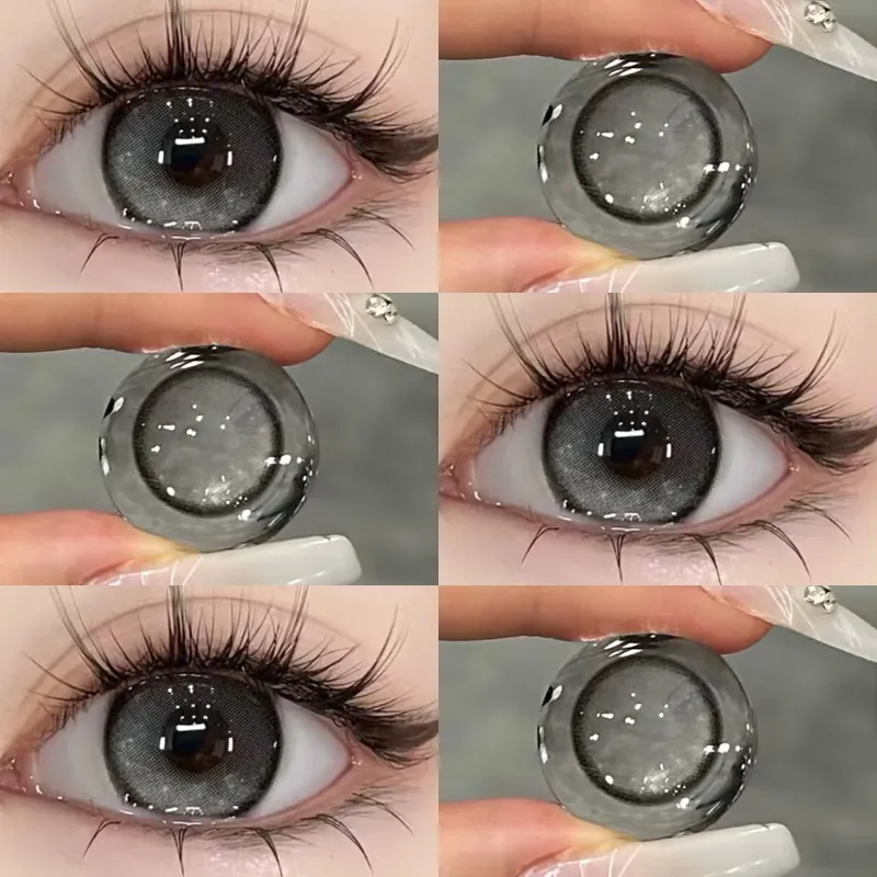 Jual ( COD)1 sepasang soflens 14 mm softlens grey softlens murah ...