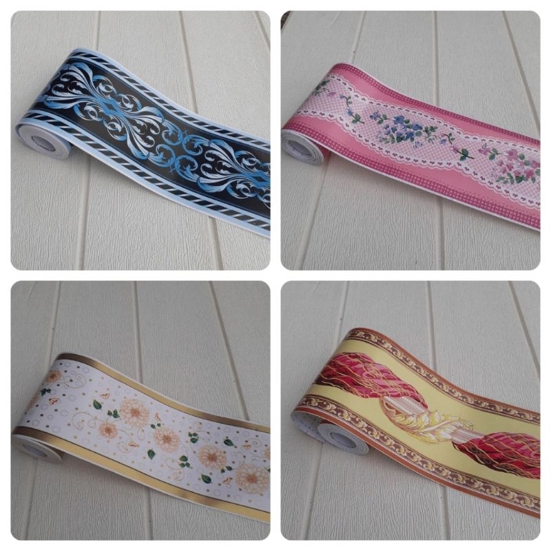 Jual list wallpaper dinding Border Lis dinding Lis tembok PVC sticker ...