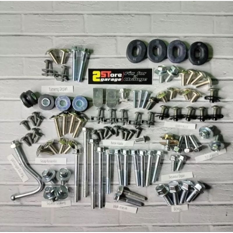 Jual Baut Bodi Lengkap Fullset Honda Supra X 100 / Supra Fit Lama /Supra X Lama Fullbody ...