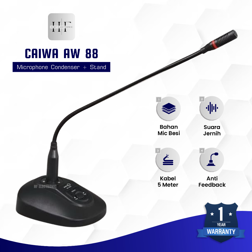Jual Microphone Meja CAIWA AW-88 Mic Kabel Meja Mik Rapat Mik Meja Mik ...