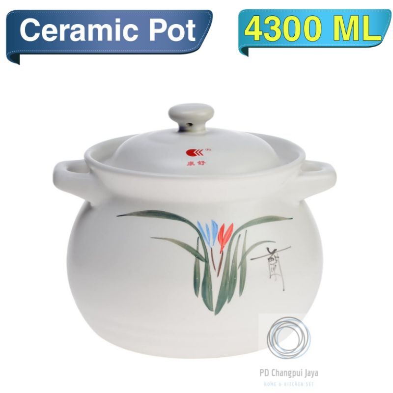 Jual Panci keramik sapo tahu-panci keramik masak obat herbal-panci keramik tahan panas-4300ml ...