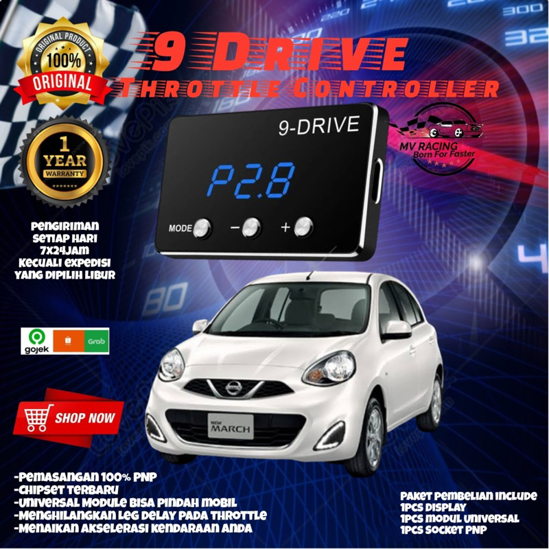 Jual Original 9 Drive Throttle Controller Universal module NISSAN MARCH ...