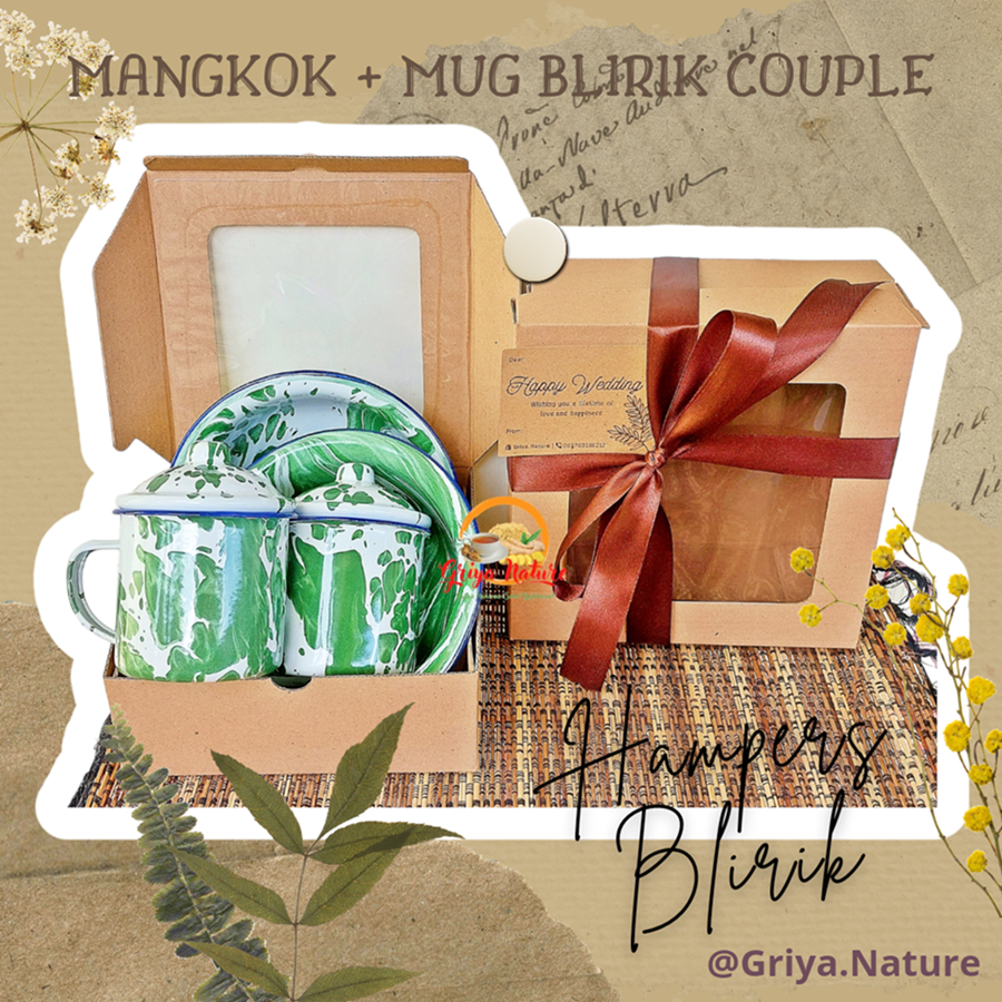Jual [COD] Kado Pernikahan / Hampers Set Mangkok + Piring + Mug Blirik ...