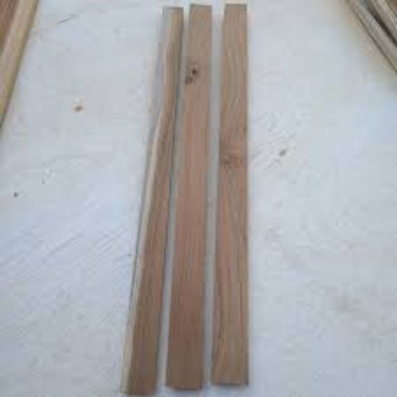 Jual list papan kayu jati tipis 1cm x 5cm x 100cm satu ikat 5 batang ...