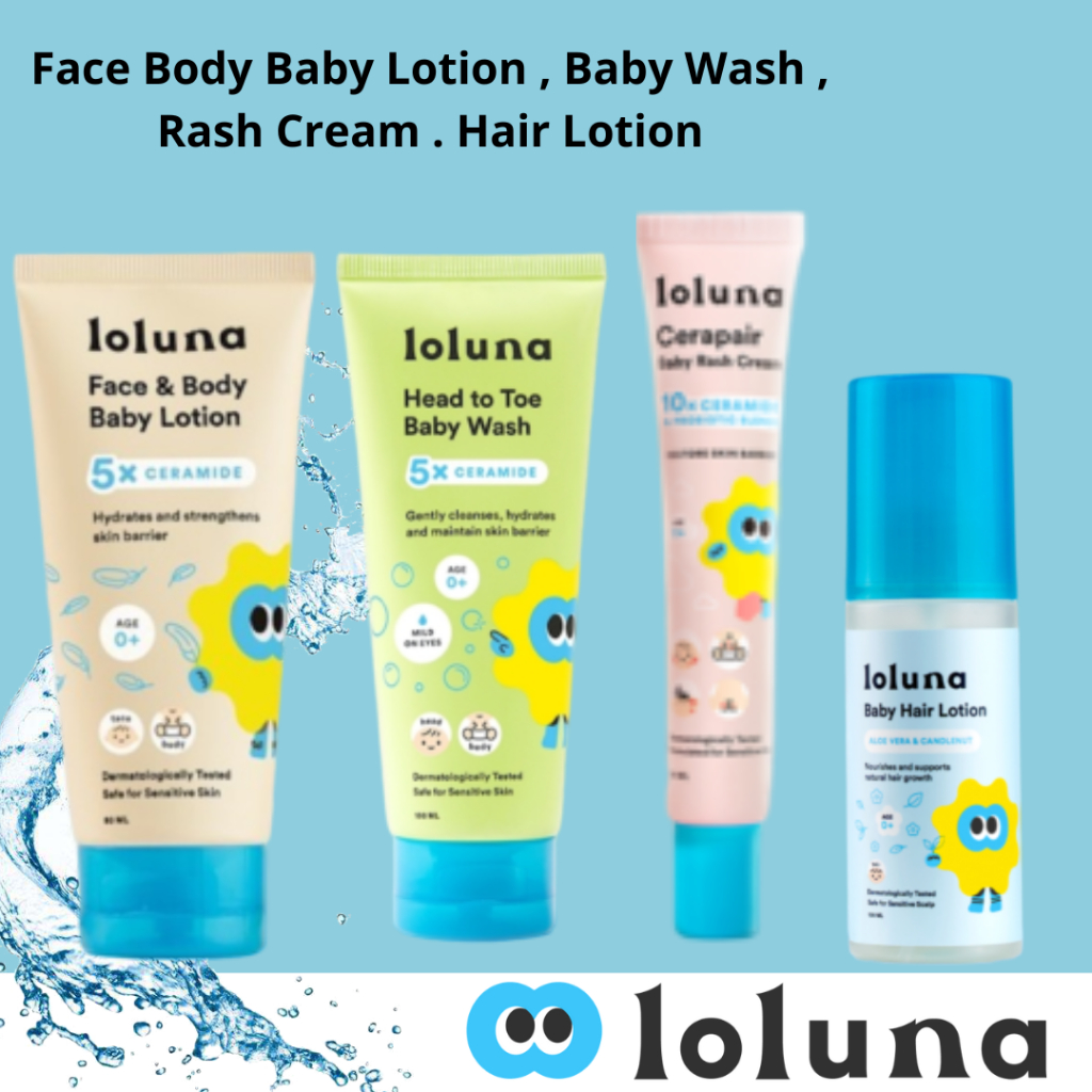 Jual PERA798 LOLUNA FACE & BODY BABY LOTION | LOLUNA CERAPAIR BABY RASH ...