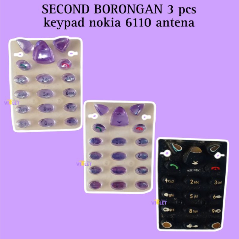 Jual SECOND BORONGAN 3 pcs keypad nokia 6110 antena. keypad nokia 6110 ...
