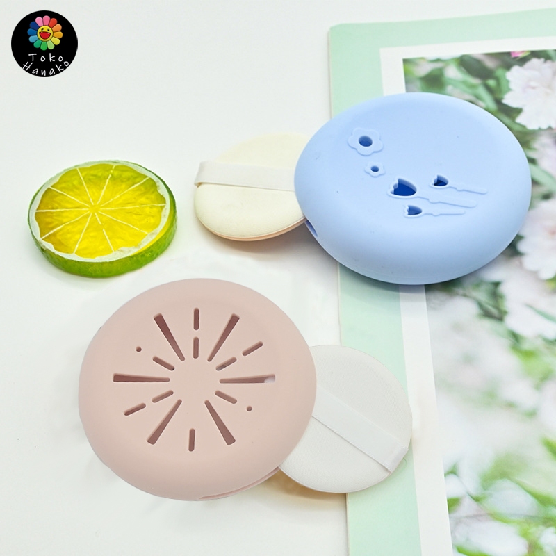 Jual Wadah Cushion Puff / Mini Puff Pill Silicone Case / Wadah Puff ...