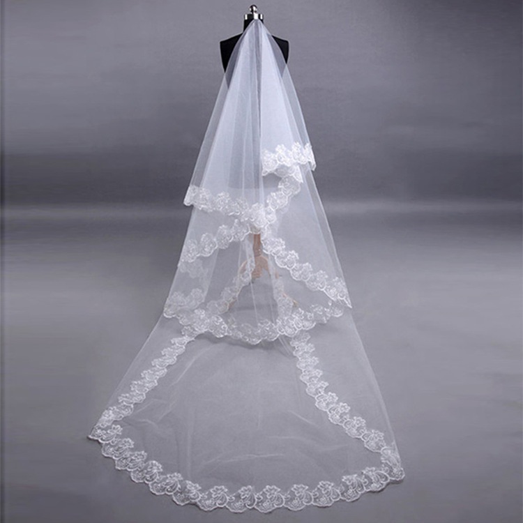 Jual Putih 1.5m/3m Renda Wedding Bridal Veil Kerudung pengantin ...