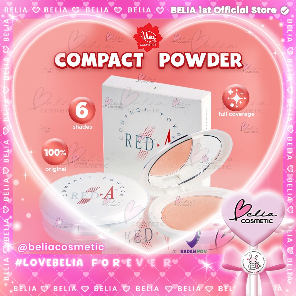 Jual BELIA Red-A Compact Powder 100% Original | Compact Powder | Bedak ...