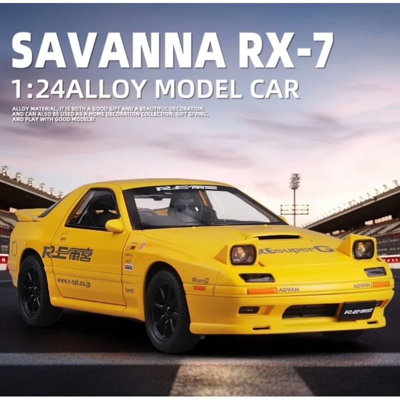 Jual Diecast Mobil Mazda RX7 Savana Initial D Classic Miniatur Die-cast ...