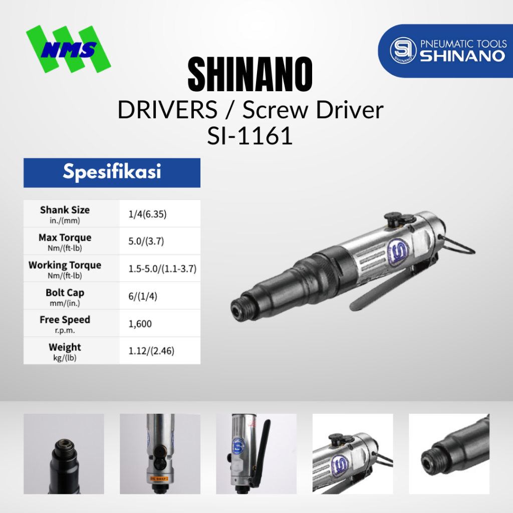 Jual AIR SCREWDRIVER Shinano SI-1161 Obeng Angin Pneumatic | Shopee ...