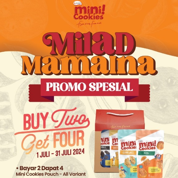 Jual (BUY 2 GET 4) MINI COOKIES POUCH (Mini Cookies by Ina Cookies ...