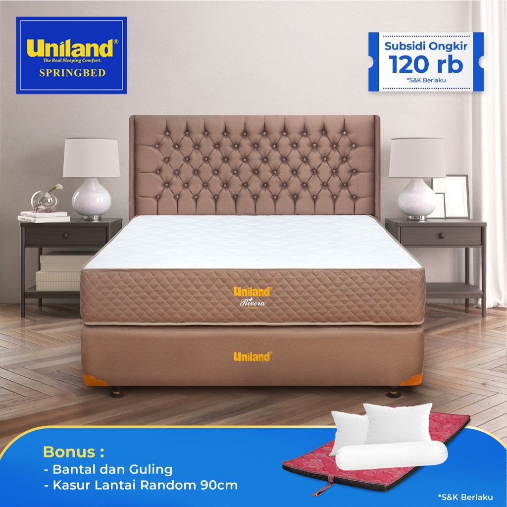 Jual Uniland Springbed Rivera Firmtop Manila - Kasur Springbed Fullset ...