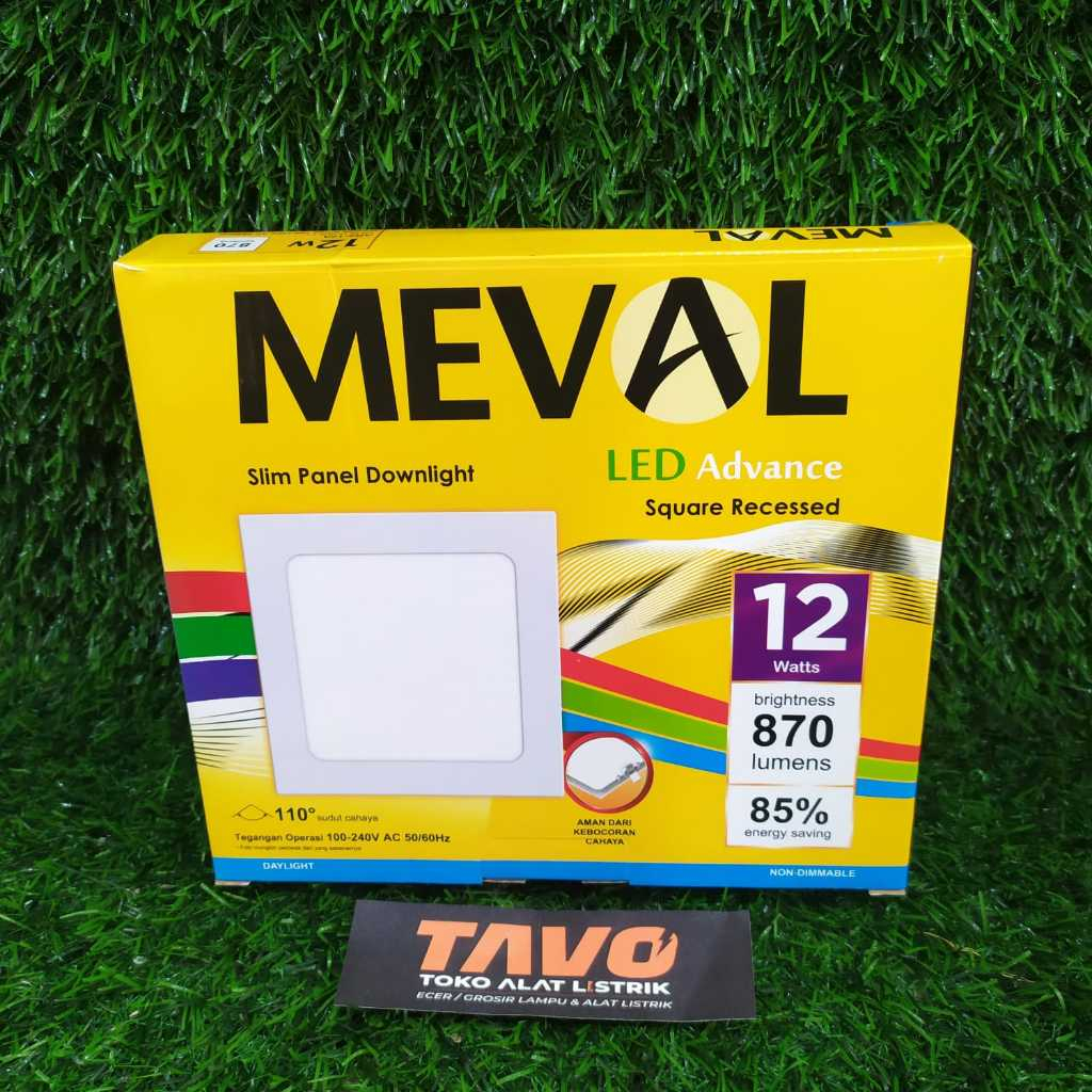 Jual LED Slim Downlight 12W - Square - Putih MEVAL (002525) | Shopee ...