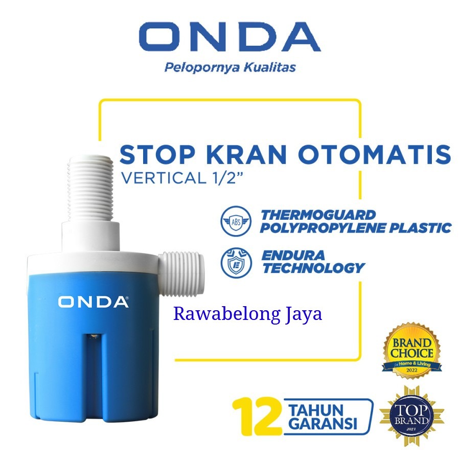 Jual Onda Stop Kran 1/2in Otomatis Vertikal / Stop Keran Otomatis 1/2 ...