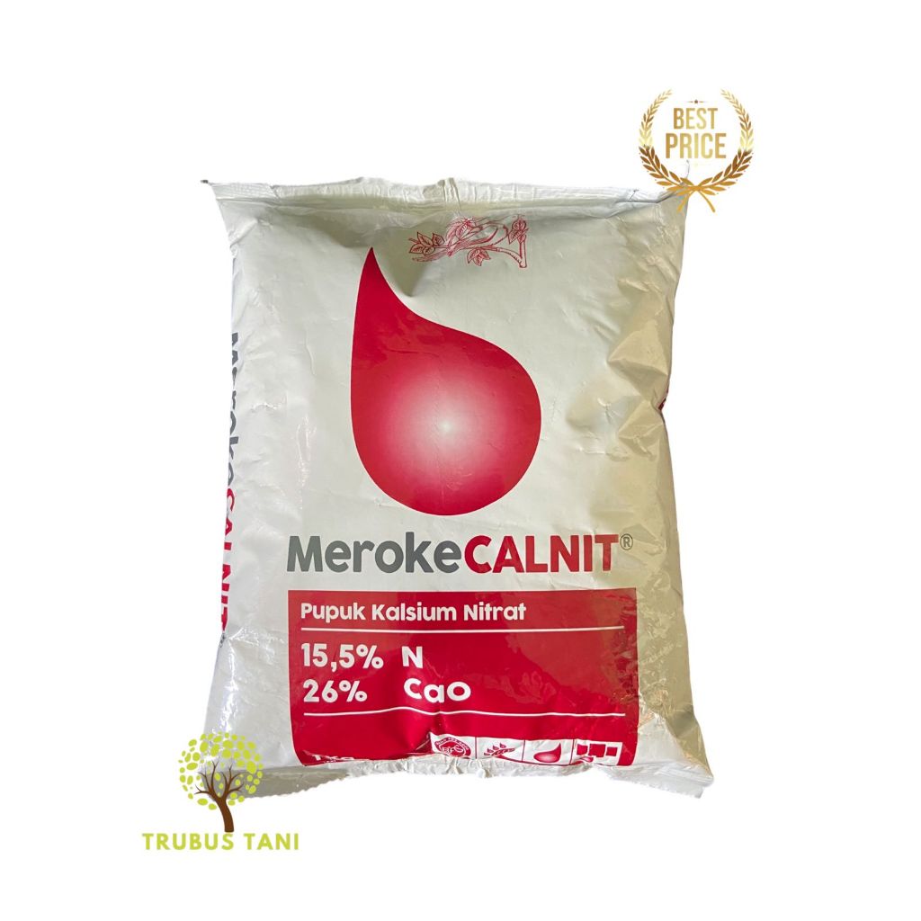 Jual PUPUK MEROKE CALNIT 1 KG KEMASAN PABRIK KALSIUM NITRAT HIDROPONIK ...