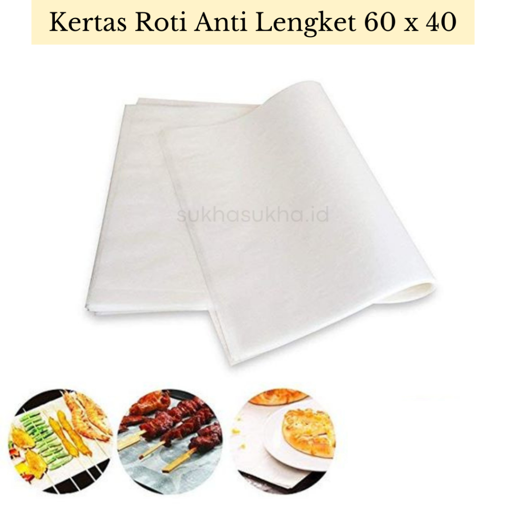 Jual Kertas Roti Anti Lengket 60x40cm | Kertas Roti | Baking Paper ...