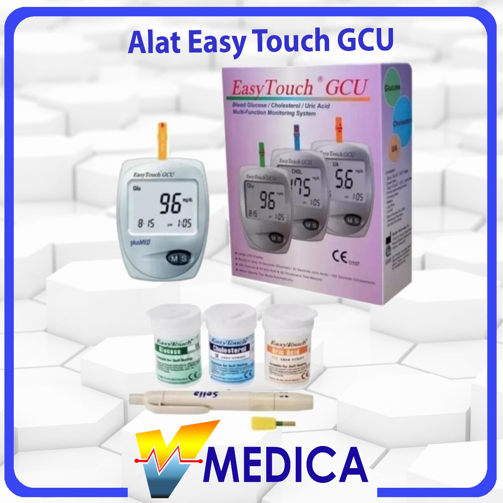 Jual Alat Easy Touch GCU / Alat Cek 3in1 merk Easy Touch Gula Kolestrol ...