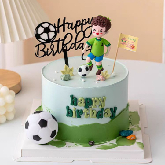 Jual CAKE TOPPER CLAY BOY MAIN BOLA hiasan kue ulang tahun anak cowok ...