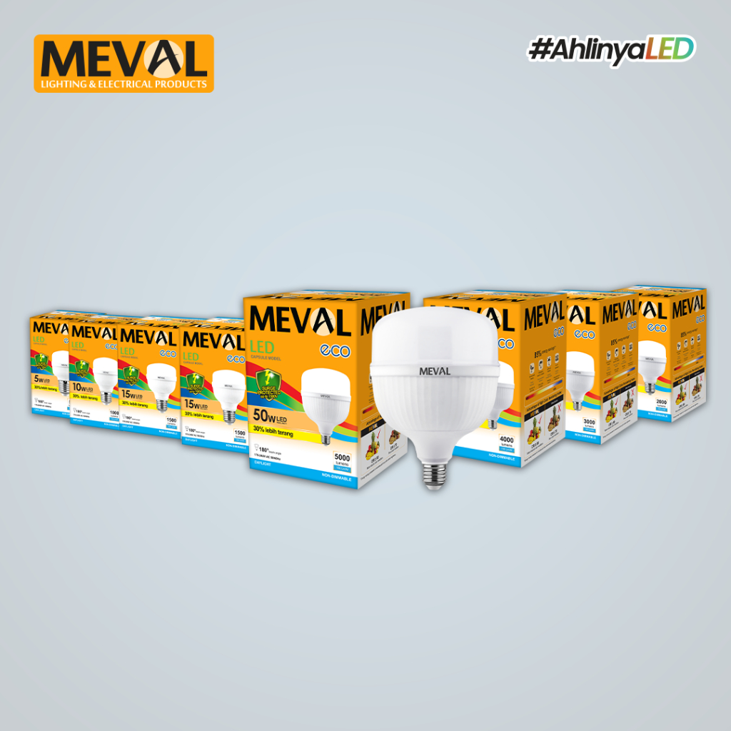Jual MEVAL Lampu LED Kapsul ECO Series - Putih | Shopee Indonesia