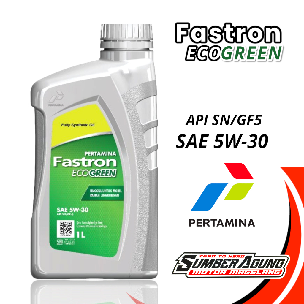 Jual OLI MESIN FASTRON ECOGREEN 5W-30 1 LITER 1000ML JAMIN ORIGINAL ...