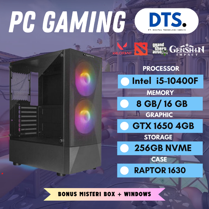 Jual PC GAMING | Intel Core i5 10400F/GTX 1650/DDR4 16GB/SSD/Editing+Gaming | Shopee Indonesia