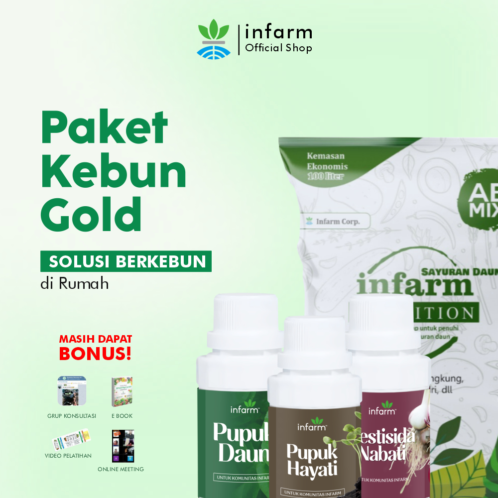 Jual INFARM - Paket Perawatan Kebun Gold Pupuk Daun AB Mix Sayuran Daun ...