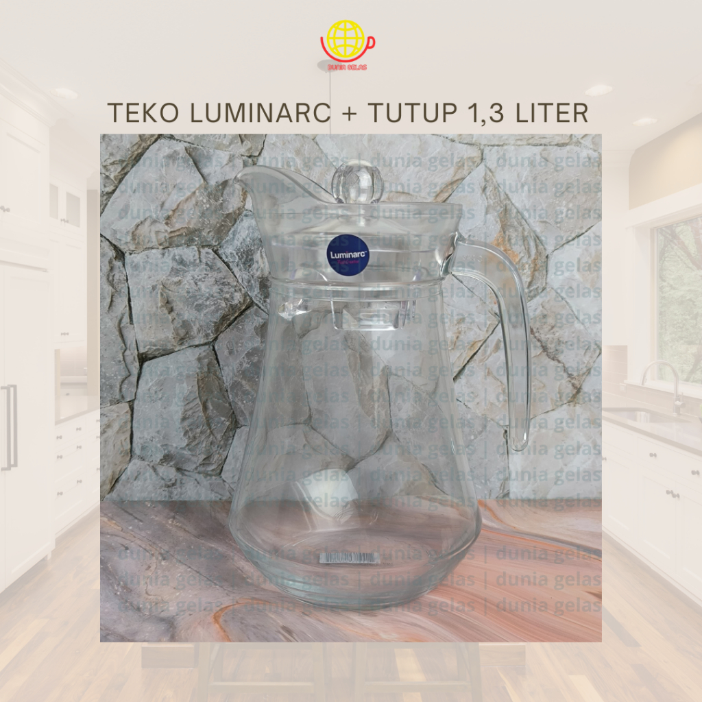 Jual Teko Kaca Luminarc 1,3 liter / Teko Kaca dengan Tutup / Jug ...