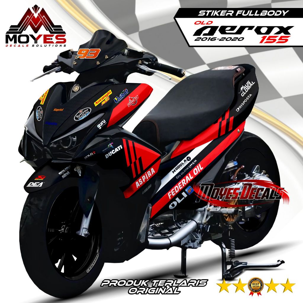Jual Decal Aerox Old 155 Stiker fullbody Design Racing Masterpiece 2024 ...