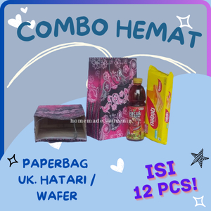 Jual Paperbag Wafer / Hatari Motif 2 Warna Ukuran 15x8x25 cm Isi 12 Pcs ...