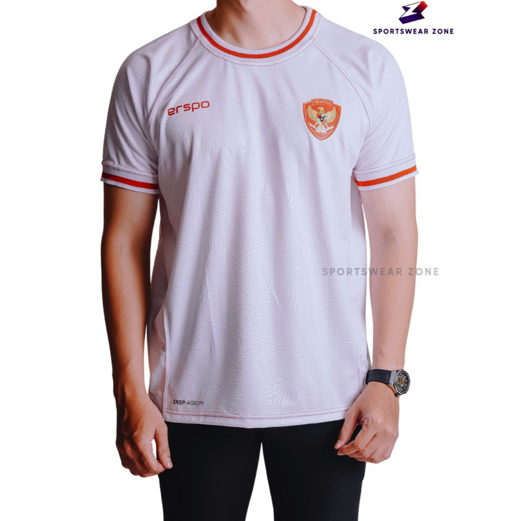 Jual Jersey Timnas Indonesia Erspo Putih Home 2024 Lengan Pendek Pria wanita Unisex Bahan Brazil ...