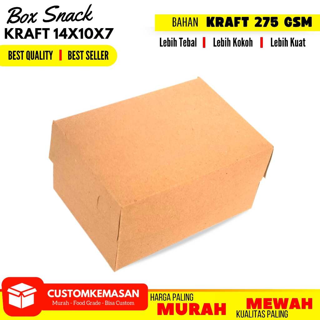 Jual Dus Snack 14x10x7 / Dus Kue / Dus cemilan / Box Makanan / Kotak ...