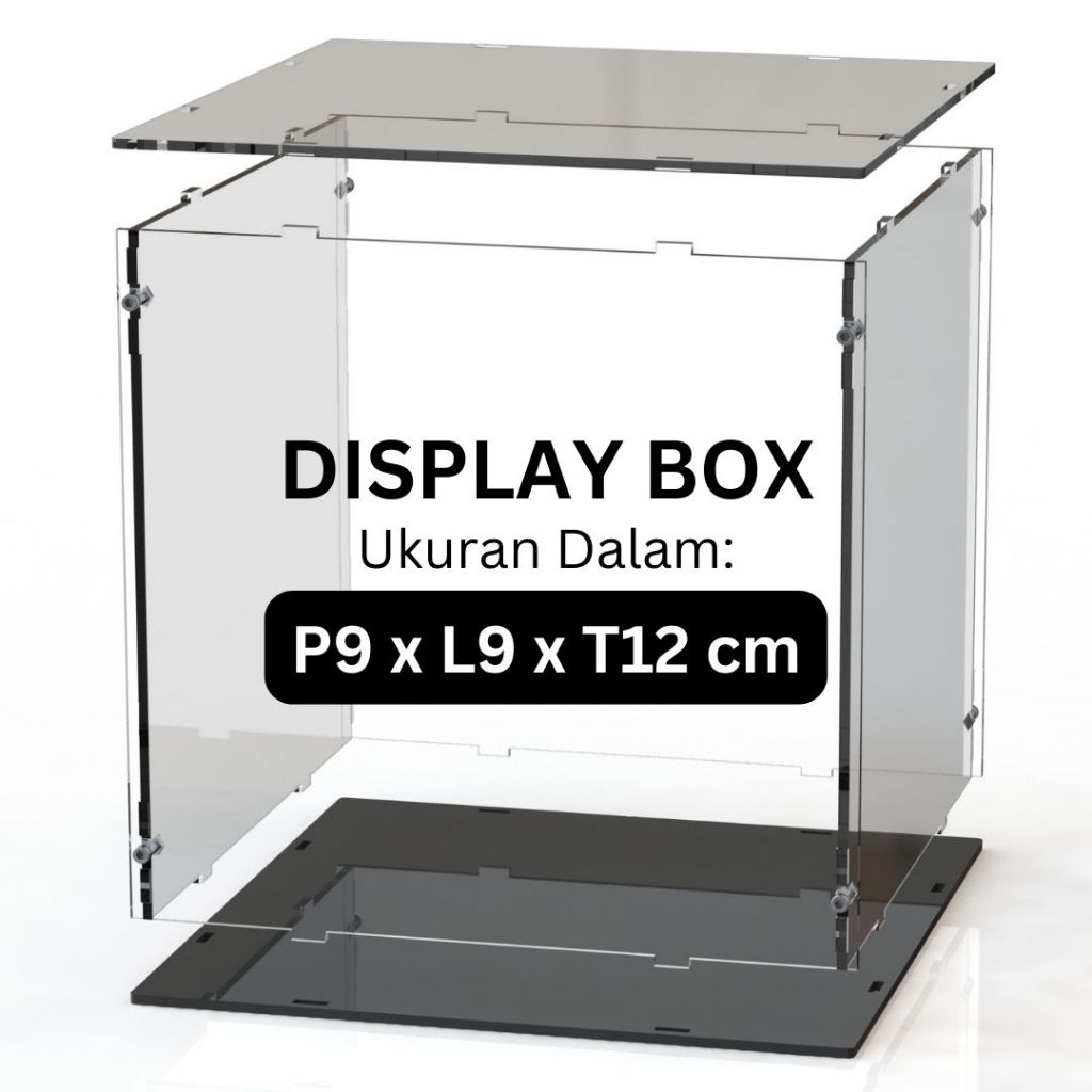 Jual Display Box Kotak Akrilik Custom Ukuran Dalam P9xL9xT12 | Shopee ...