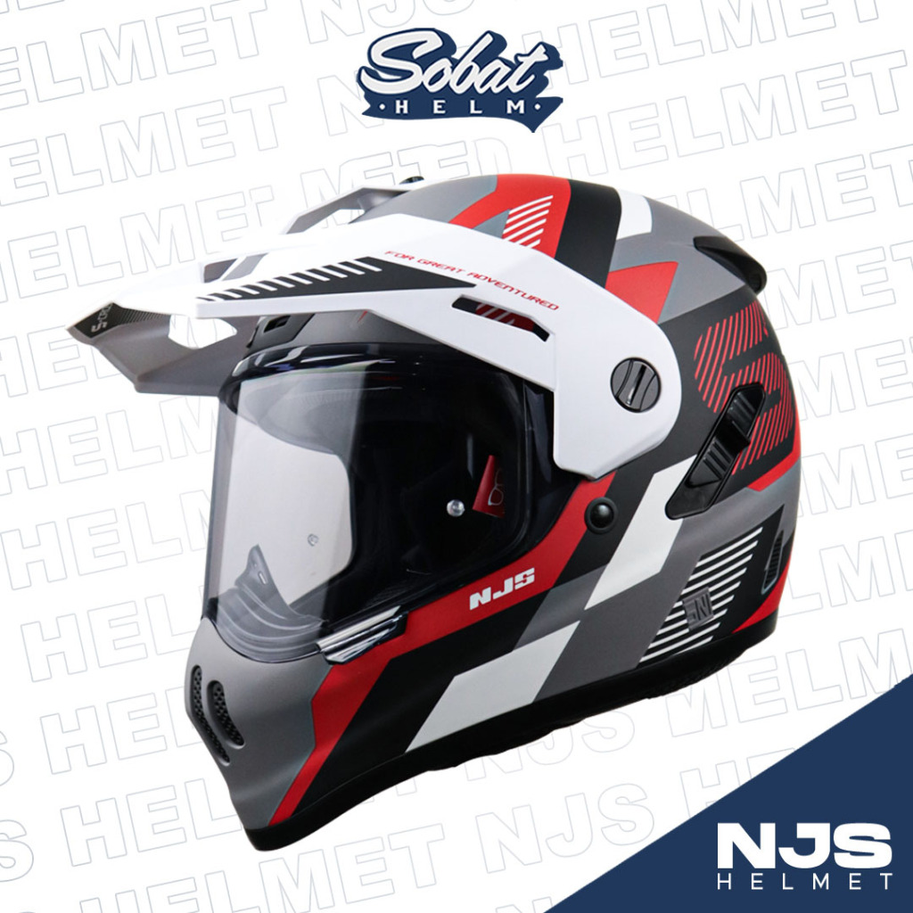 Jual Helm NJS S-CROSS RUMBLE Helm Full Face SNI | Shopee Indonesia