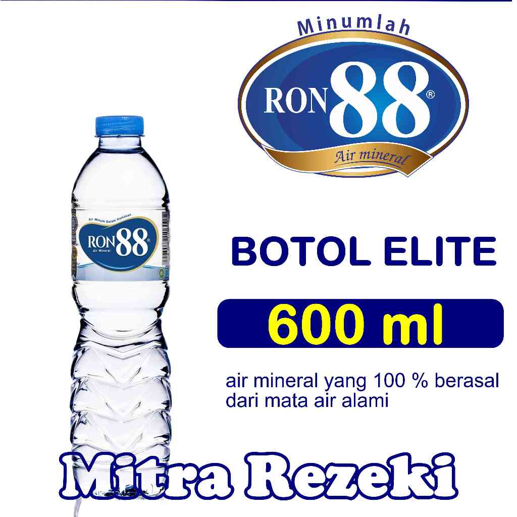 Jual RON88 600ml Botol AIR MINUM MINERAL KEMASAN RON 88 | Shopee Indonesia