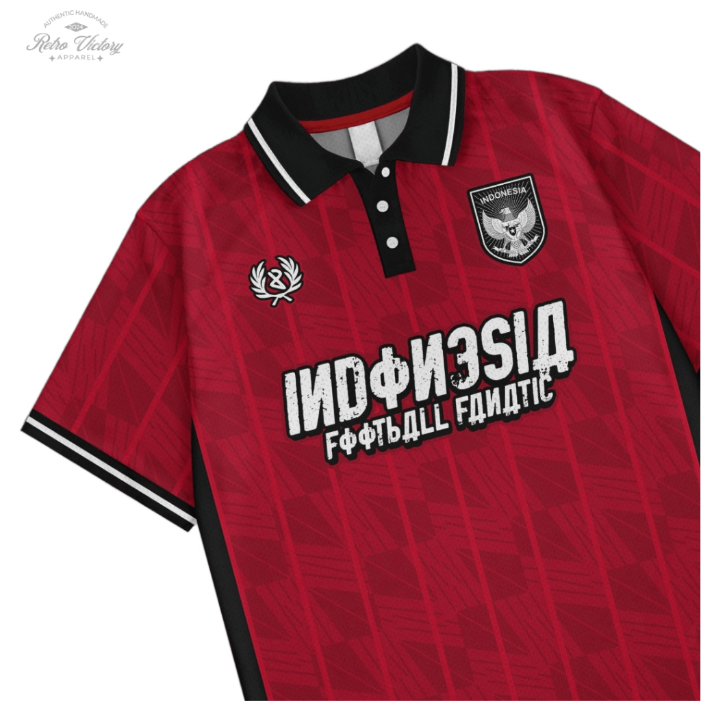 Jual Jersey Timnas Indonesia Fanatic Retro Vintage Casual Warna Merah ...