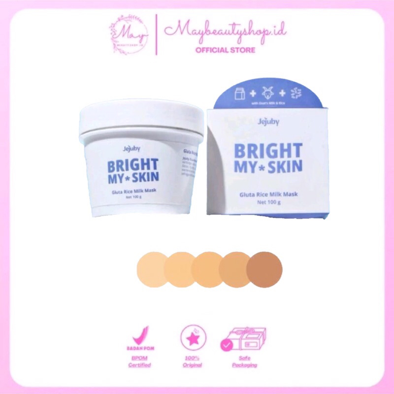 Jual Jejuby bright my skin gluta rice mask 100g | Shopee Indonesia