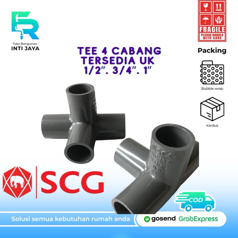 Jual Tee 4 Cabang SCG Aw Semua Ukuran Sambungan Pipa | Shopee Indonesia