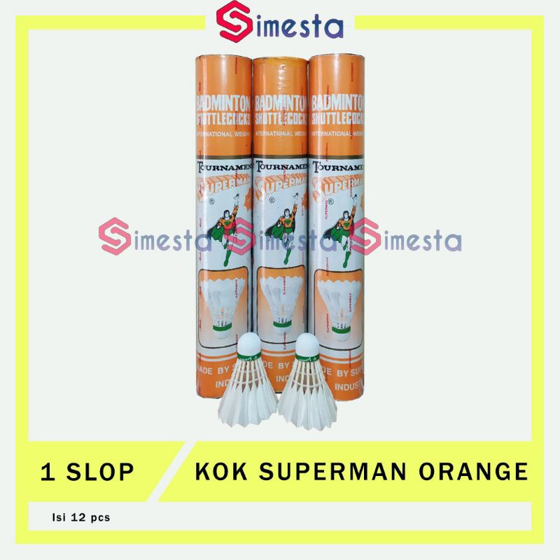 Jual Shuttlecock Kok Badminton Shuttle Cock Superman Supermen orange ...