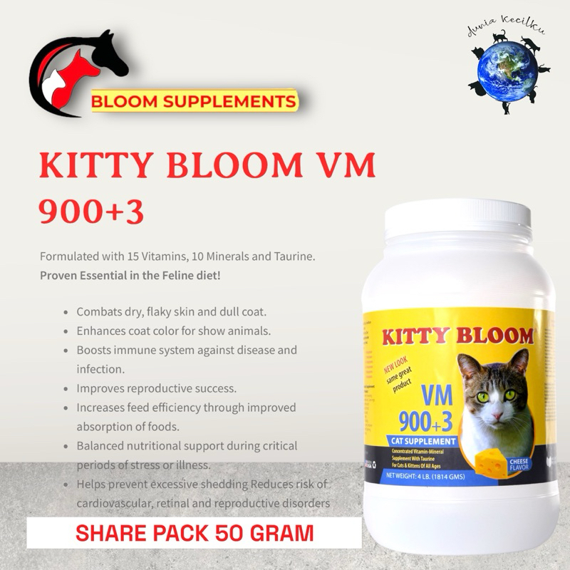 Jual Kitty Bloom VM 900+3 - Vitamin Kucing Untuk Kulit & Bulu With Real ...