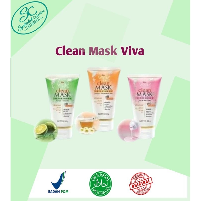 Jual CLEAN MASK VIVA WHITE CLEAN MASK REFRESHNER | Shopee Indonesia