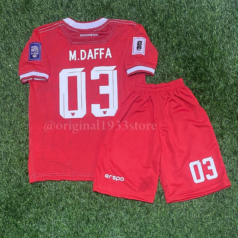 Jual Jersey Timnas Anak 2024 Home Setelan Baju Bola Anak Fullpatch Piala Dunia | Shopee Indonesia