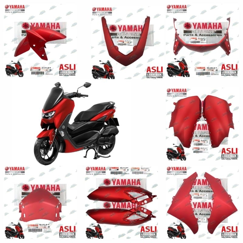 Jual FULL SET BODY HALUS ALL NEW NMAX 155 CONNECTED MERAH DOFF ORIGINAL ...