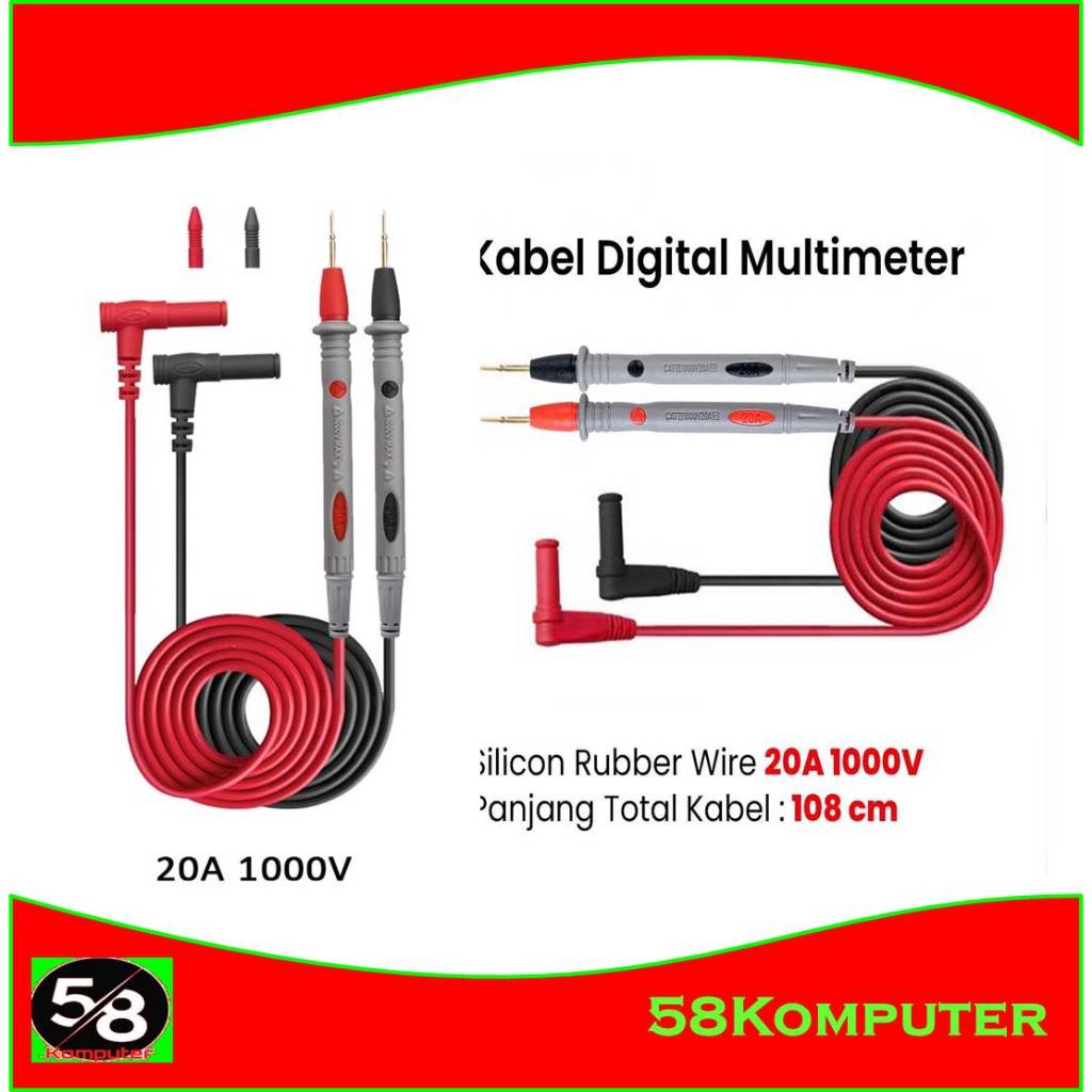 Jual Kabel Tester Jarum Lancip pin Kabel Multimeter Multitester ...