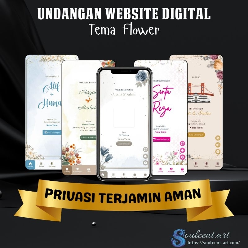 Jual Undangan Pernikahan Digital Website Kekinian Tema Flower 2 ...