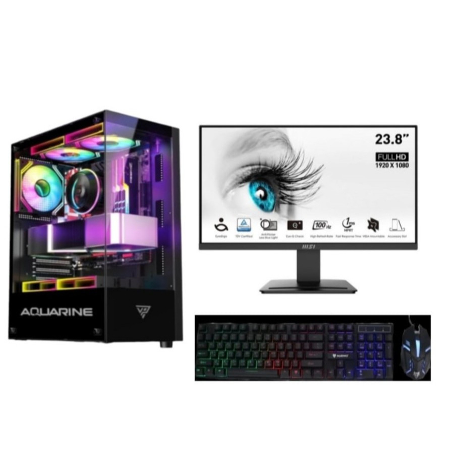 Jual Full Set PC Rakitan Gaming Intel Core i5 12400F | GTX 1650 4GB | Monitor LED 24 Inch | Siap ...