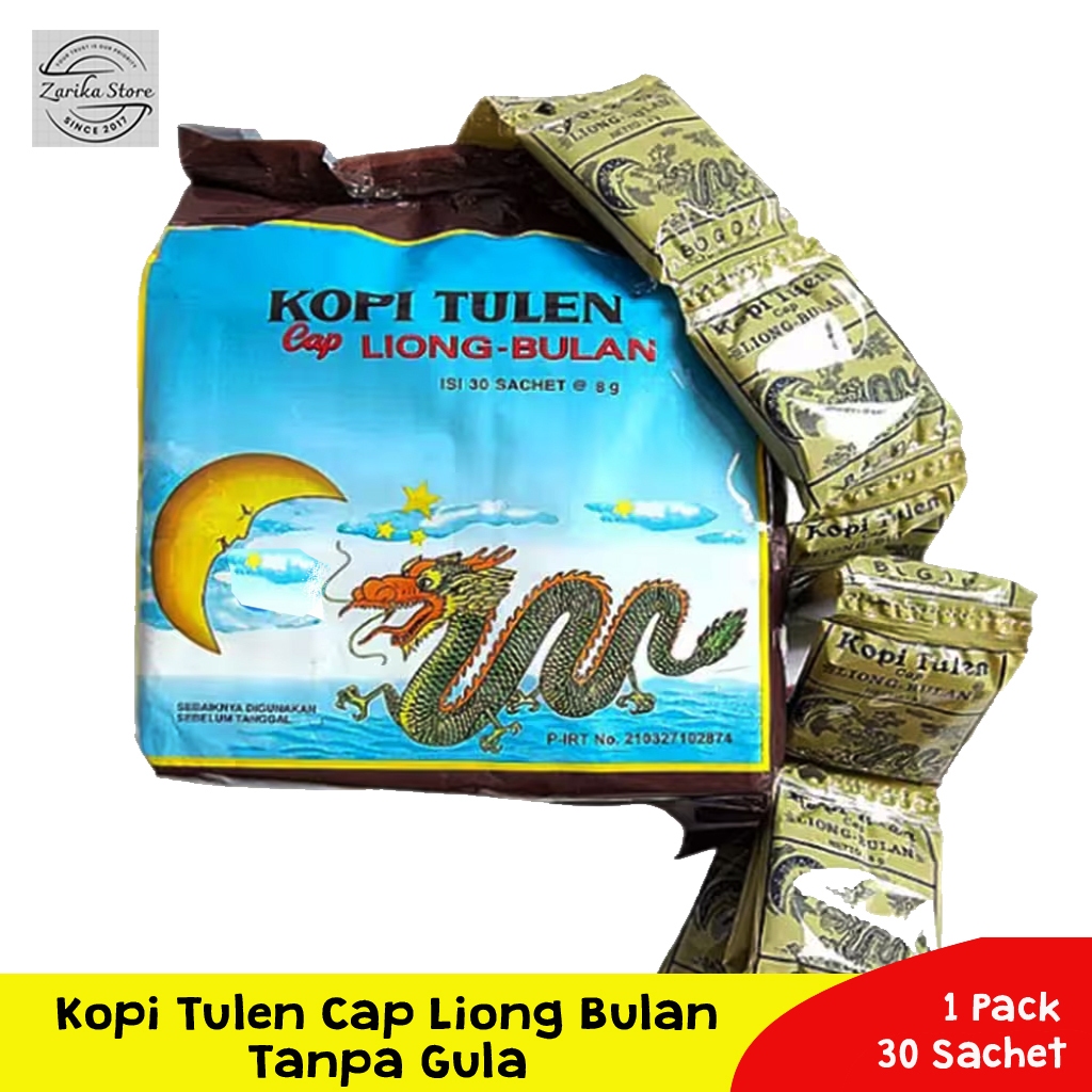 Jual Kopi Liong Bulan Tanpa Gula / Kopi Tulen 1 Pack @Isi 30 Sachet ...