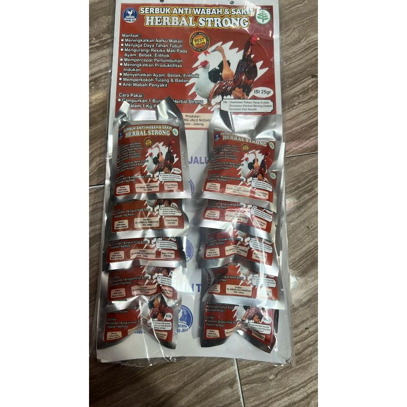 Jual HERBAL STRONG 1 SACHET SAWUNG JALU VITAMIN JAMU DOPING AYAM ...