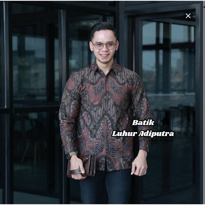 Jual Taupe Kemeja Batik Pria Lengan Panjang Pendek Katun Prima Premium Anak Muda Luhur Adiputra ...